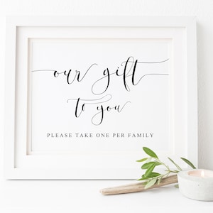 Our Gift to You Sign-wedding Sign-wedding Favors-wedding Favor Sign ...