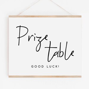 Prize Table Sign.prize Table Printable.bridal Shower Party Sign.bridal ...