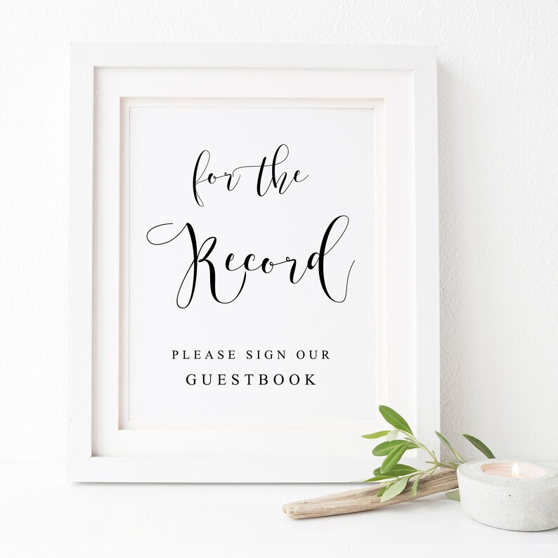 Record Guestbook Sign-record Wedding Guest Book-guest Book Sign-wedding ...