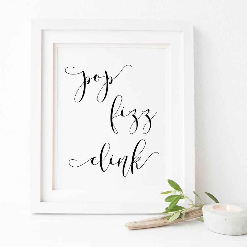Pop Fizz Clink Sign - Etsy