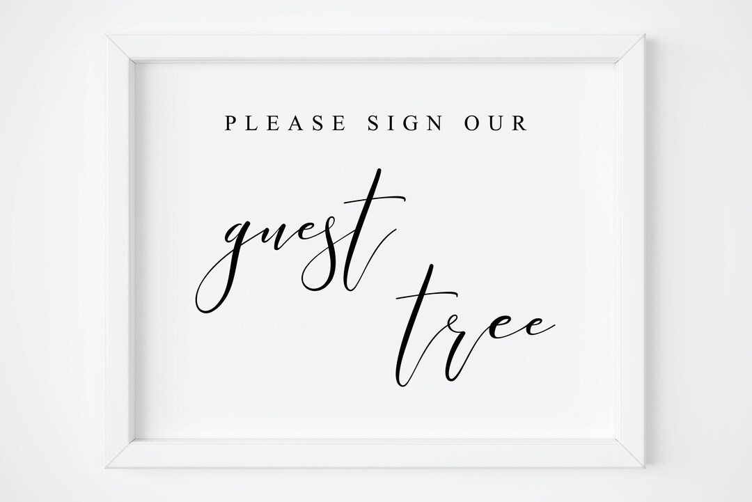 Please Sign Our Guest Tree-fingerprint Guest Tree Sign-guest Book Sign ...