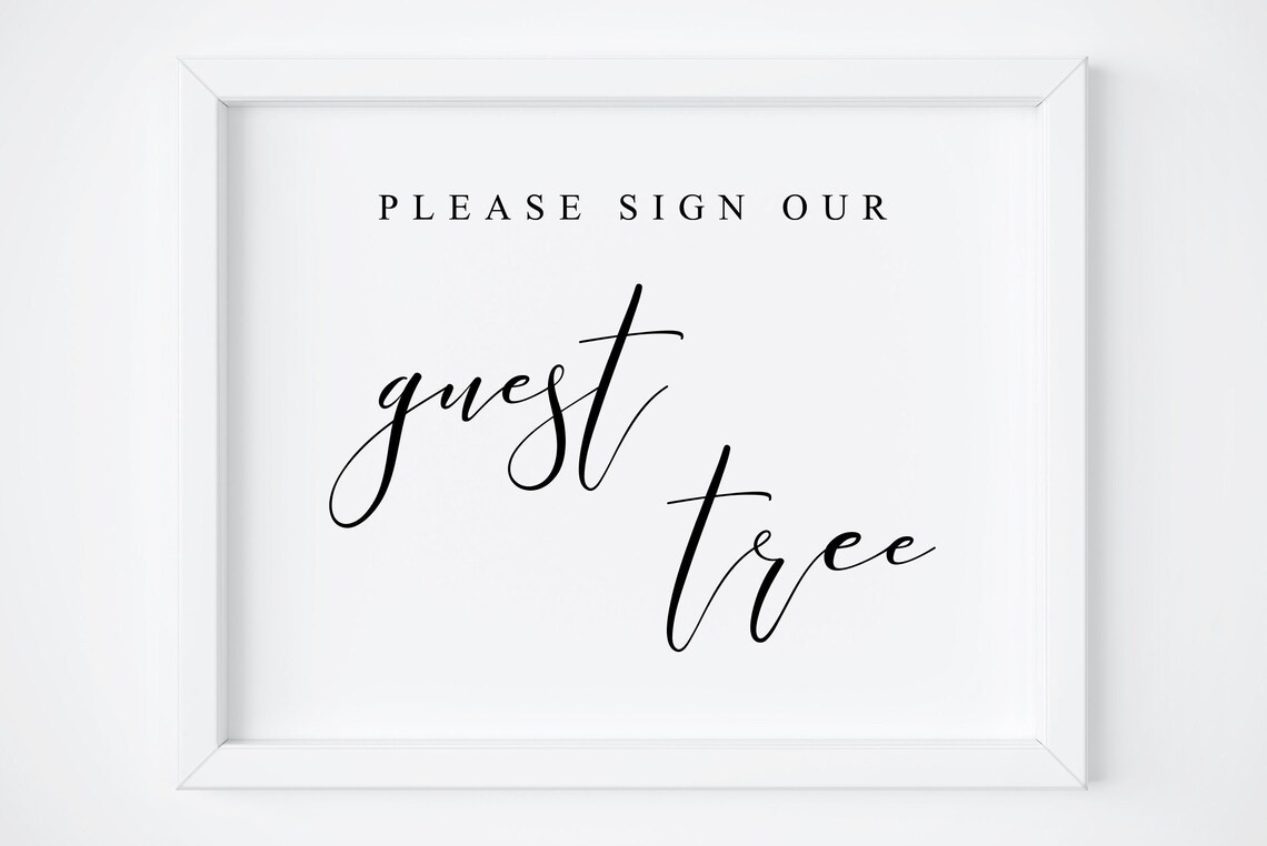 Please Sign Our Guest Tree-fingerprint Guest Tree Sign-guest | Etsy