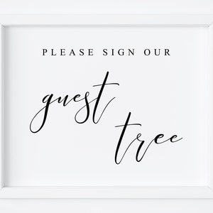 Please Sign Our Guest Tree-fingerprint Guest Tree Sign-guest | Etsy