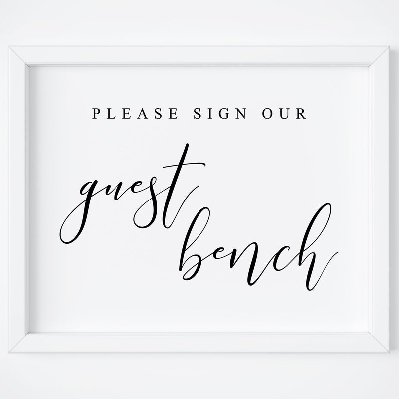 Guest Bench Sign - Etsy
