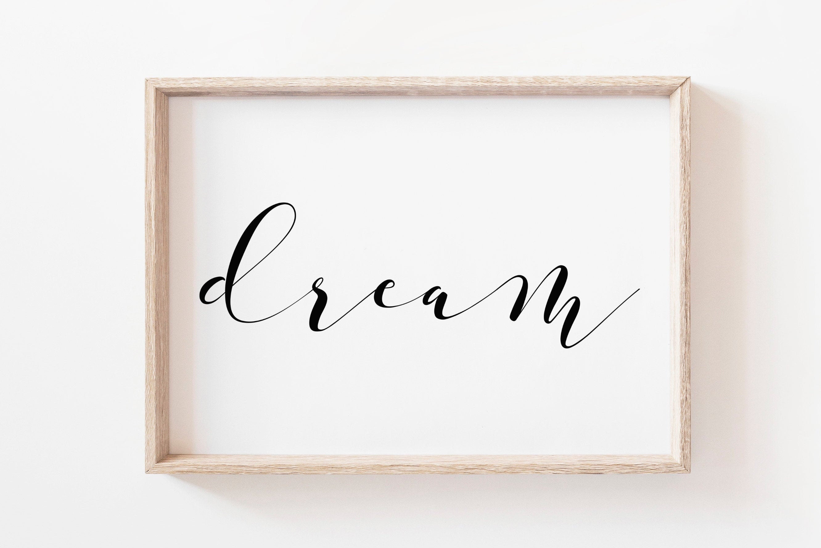 Dreams Printable Art. Nursery Decor. Bedroom Wall Art. Dream | Etsy