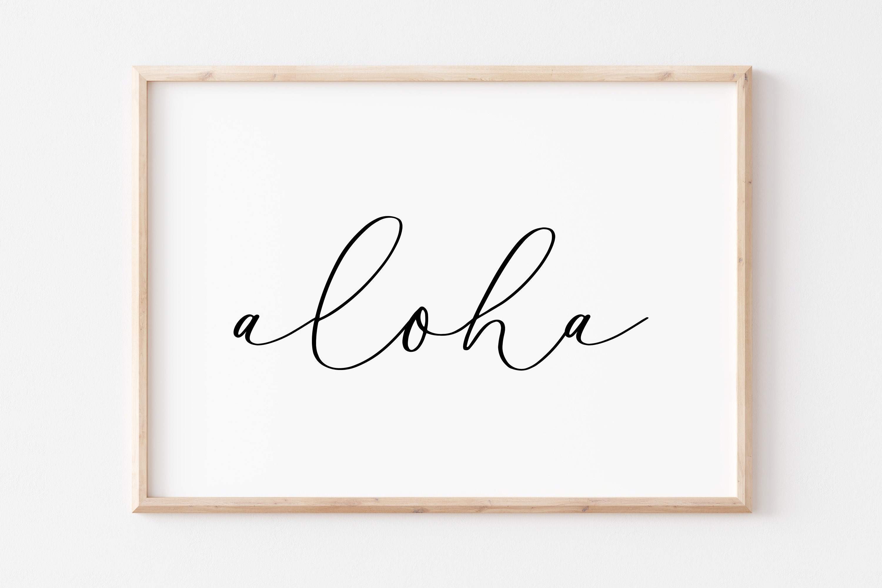 Arte imprimible de Aloha. Arte de la pared de Aloha. Impresión - Etsy ...