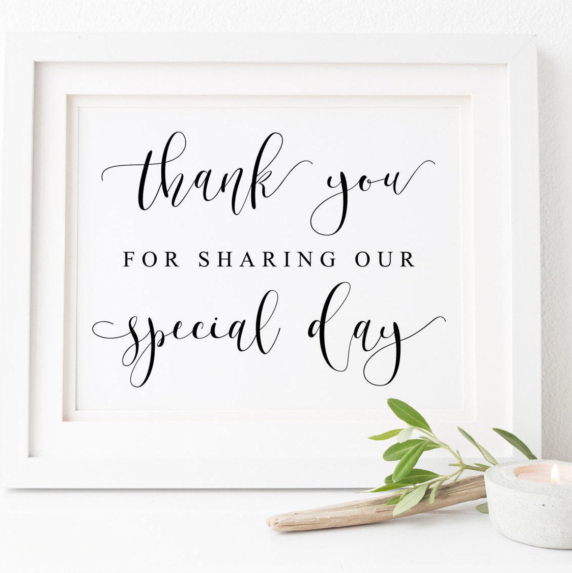 Thank You for Sharing Our Special Day Sign Wedding | Etsy