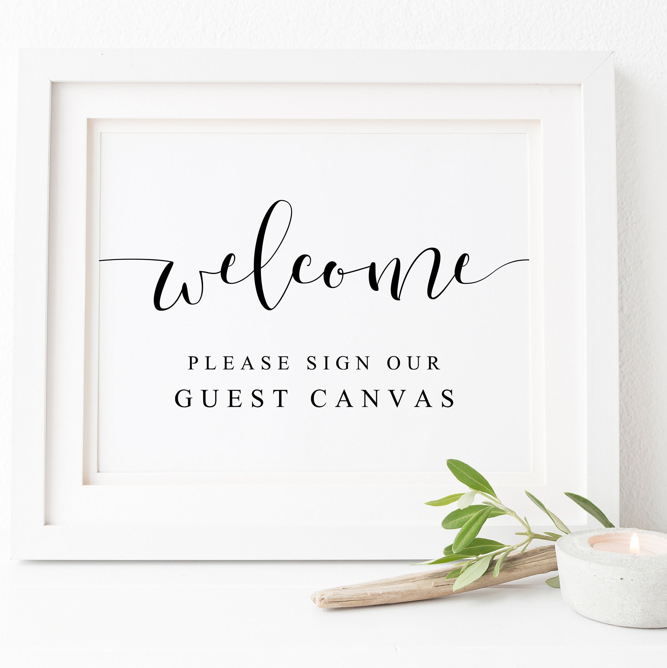 Welcome Please Sign Our Guest Canvas-Weddign Guestbook | Etsy