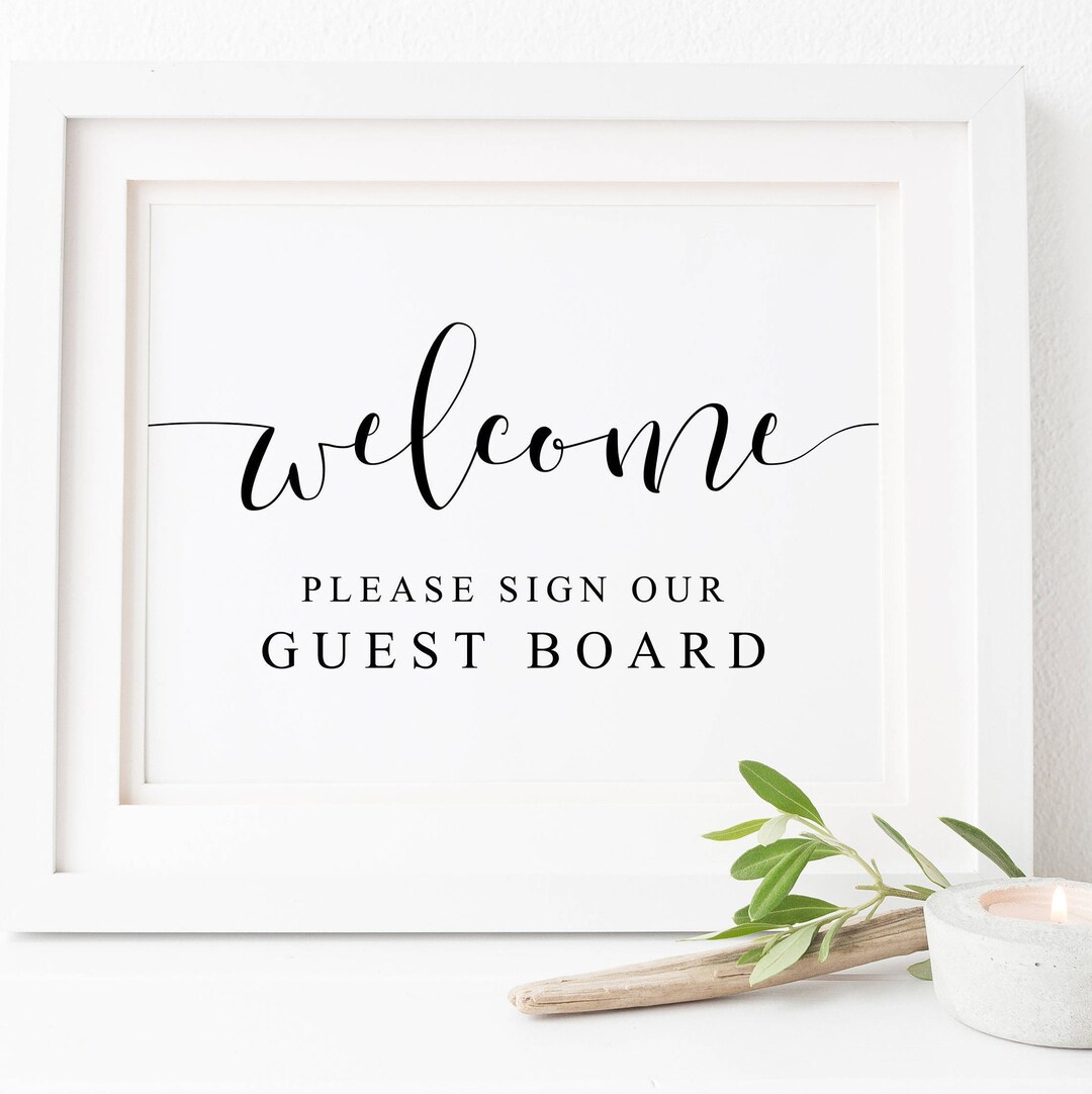 Welcome Please Sign Our Guest Board-wedding Guest Board Sign-wedding ...