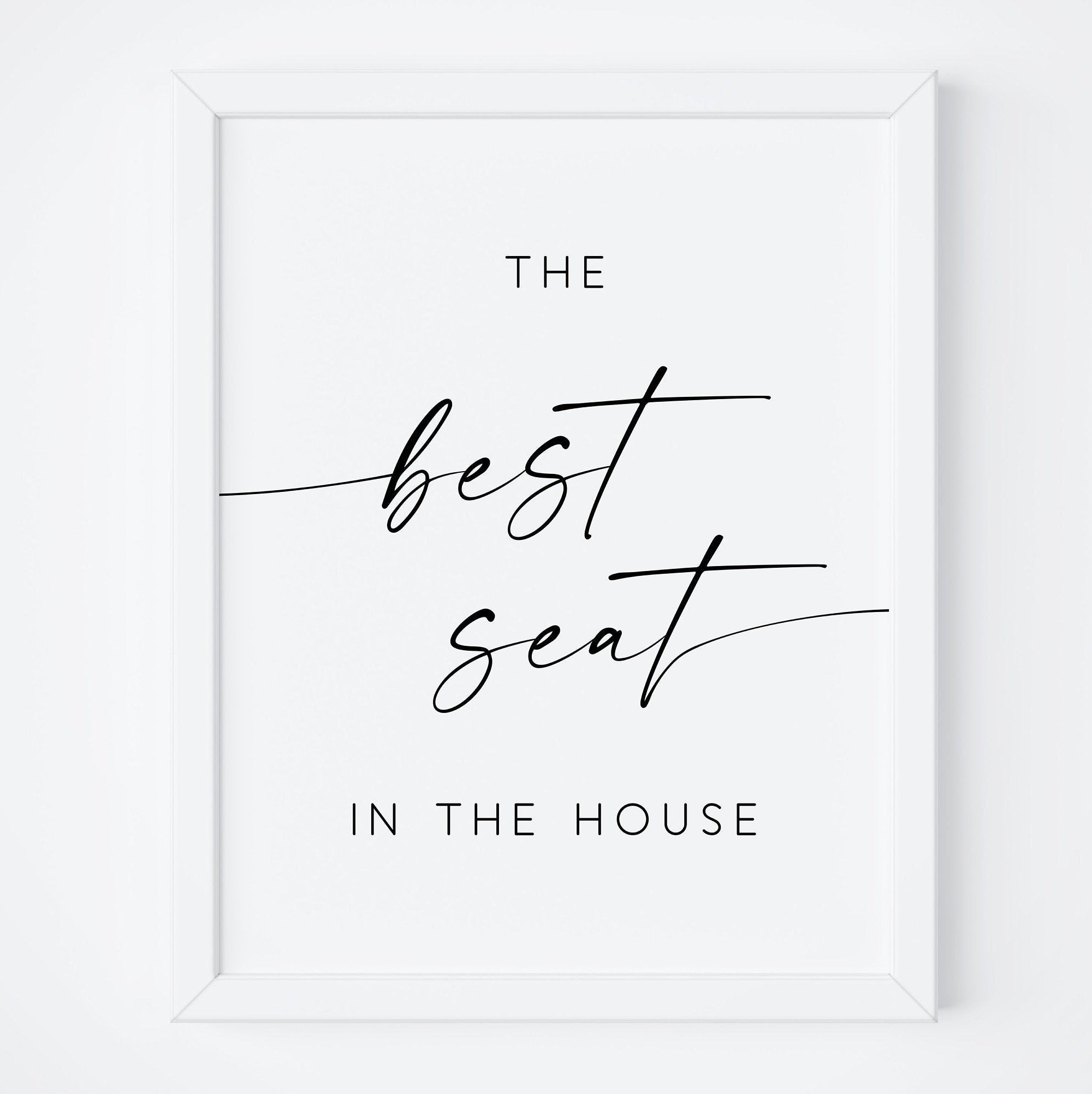 The Best Seat in the House Sign. Funny Bathroom Sign. Restroom Sign ...