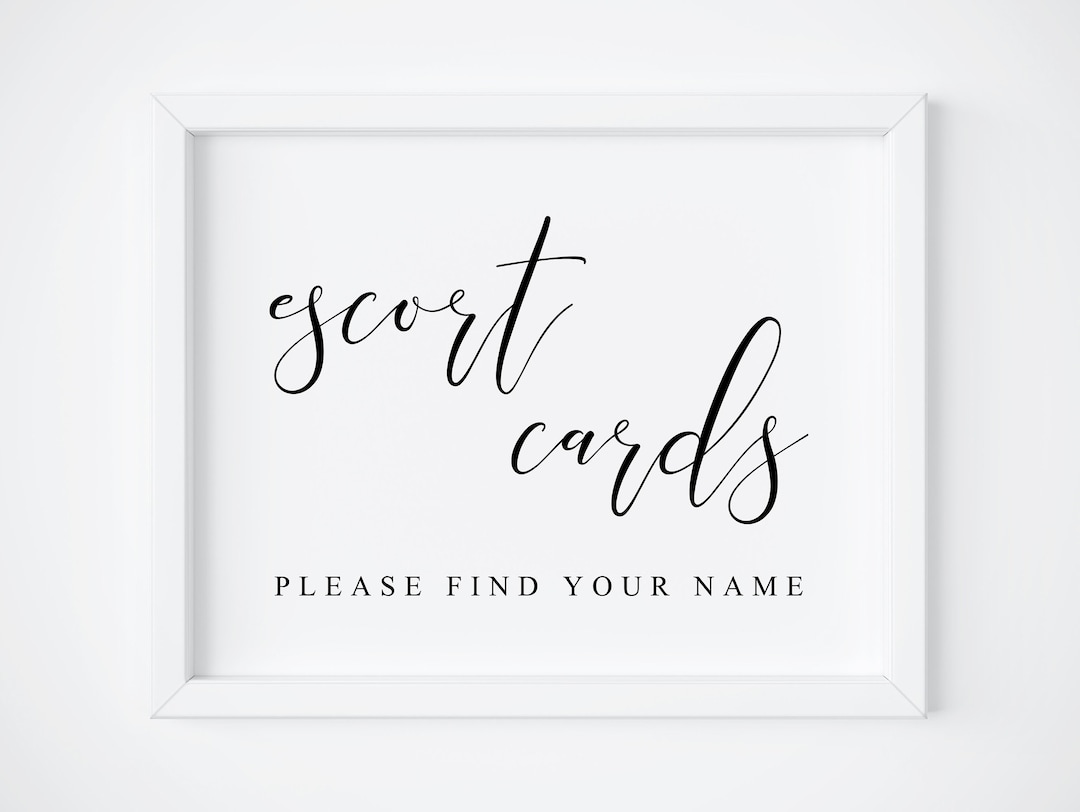 Escort Cards Sign.wedding Day Signs. Reception Signs. Seating Sign ...