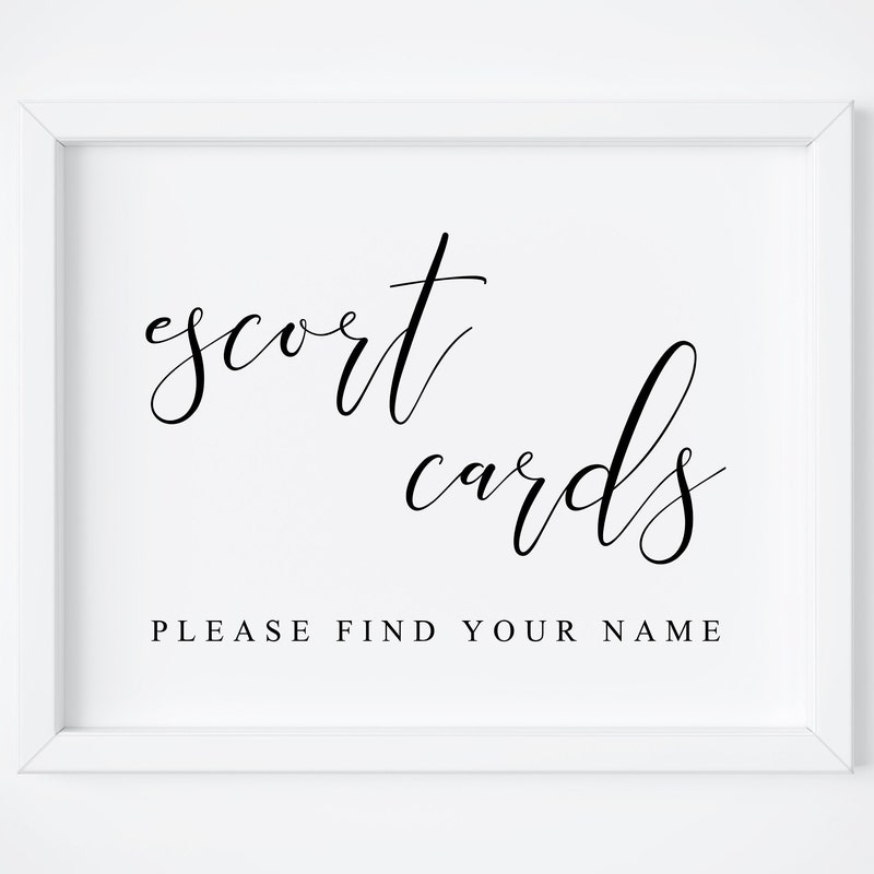 Escort Card Sign - Etsy