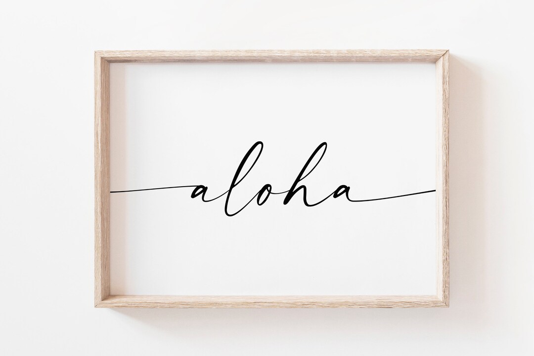 Aloha Printable Art. Aloha Wall Art. Aloha Art Print. Beach Decor ...
