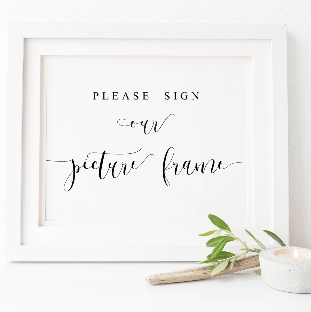 Please Sign Our Guest Frame-wedding Guest Book Sign-wedding Printables ...