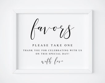 Take One Favor Sign | Etsy