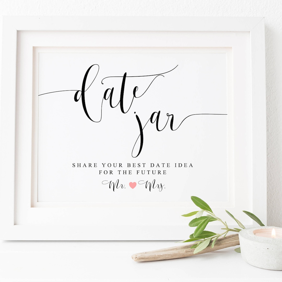 Date Jar Sign-printable Date Jar Sign-date Night Sign-date Night Idea ...