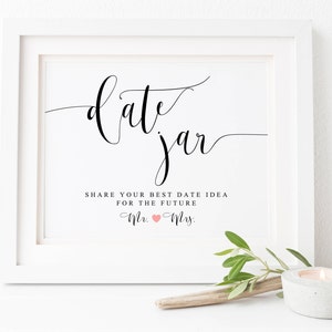 Date Jar Sign-printable Date Jar Sign-date Night Sign-date Night Idea ...