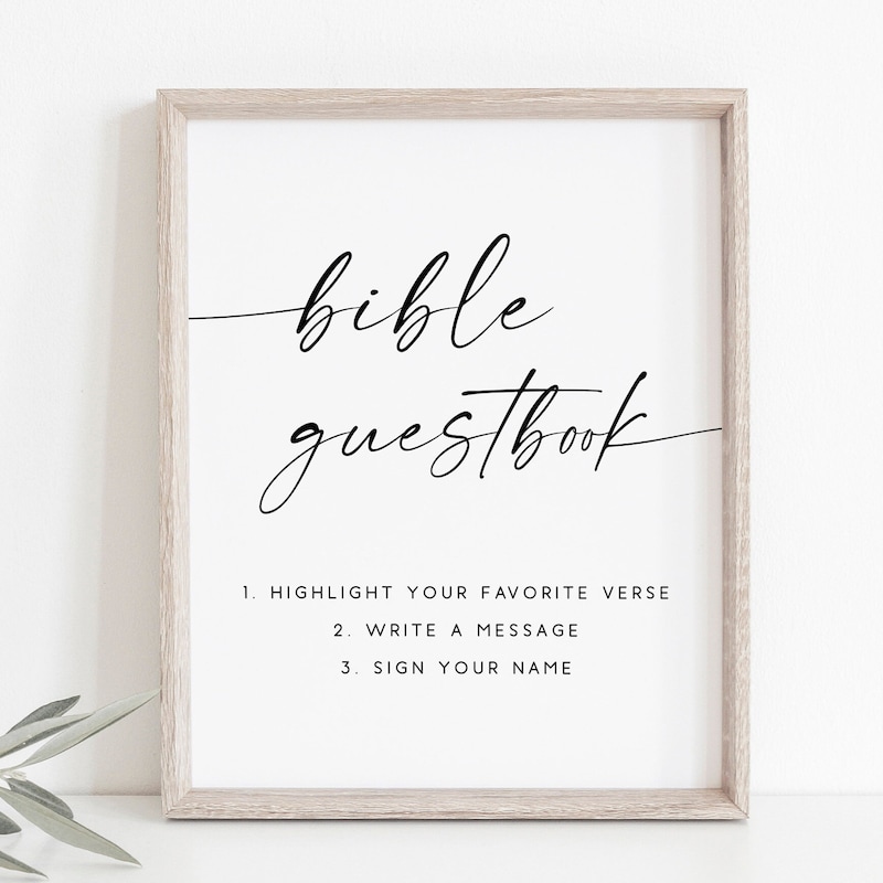 Wedding Bible Guest Book - Etsy