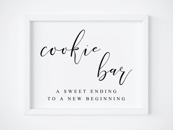Cookie Bar Sign-dessert Bar Sign-wedding Signs-wedding Cookie | Etsy