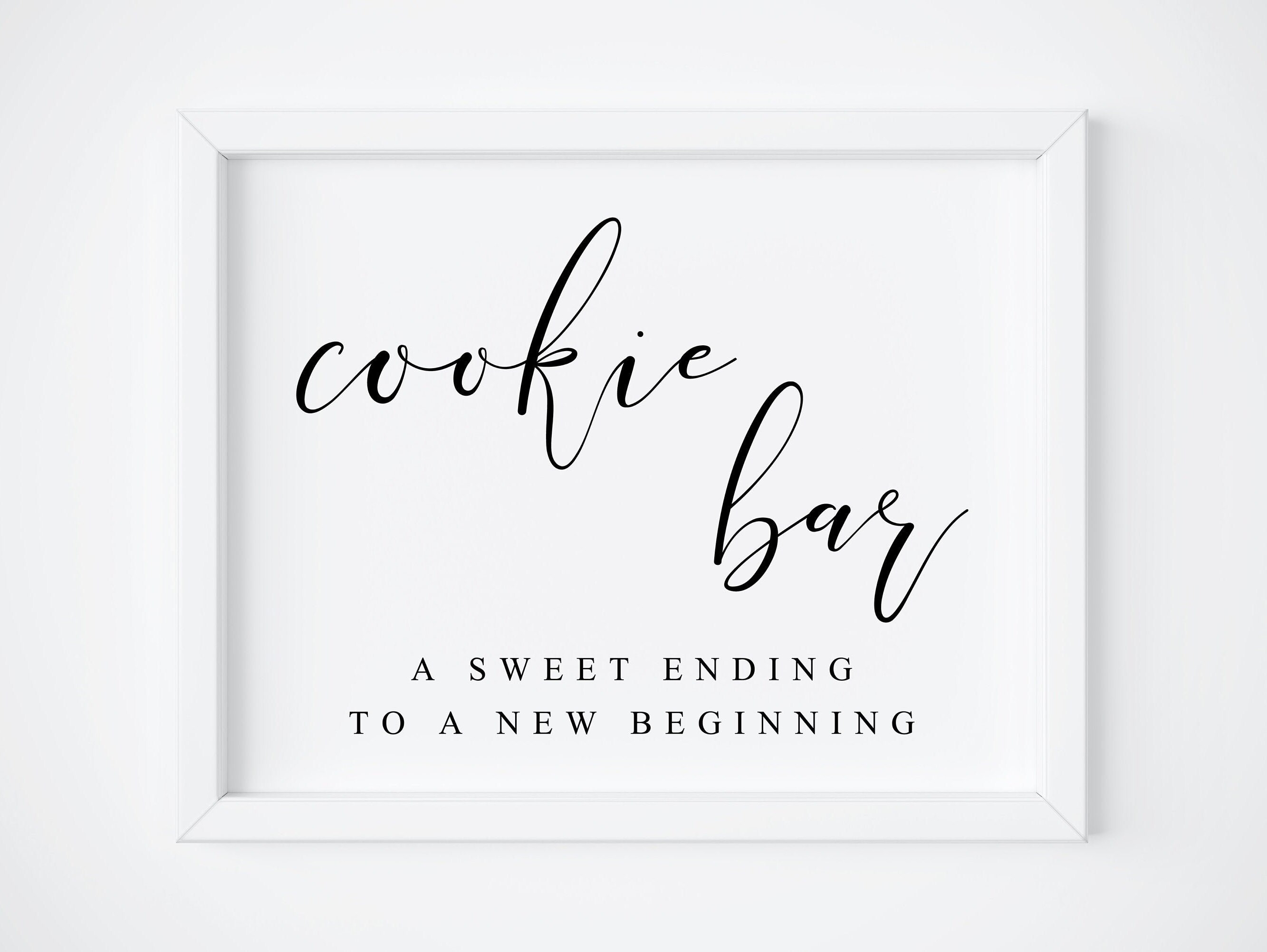 Cookie Bar Sign-dessert Bar Sign-wedding Signs-wedding Cookie Sign ...