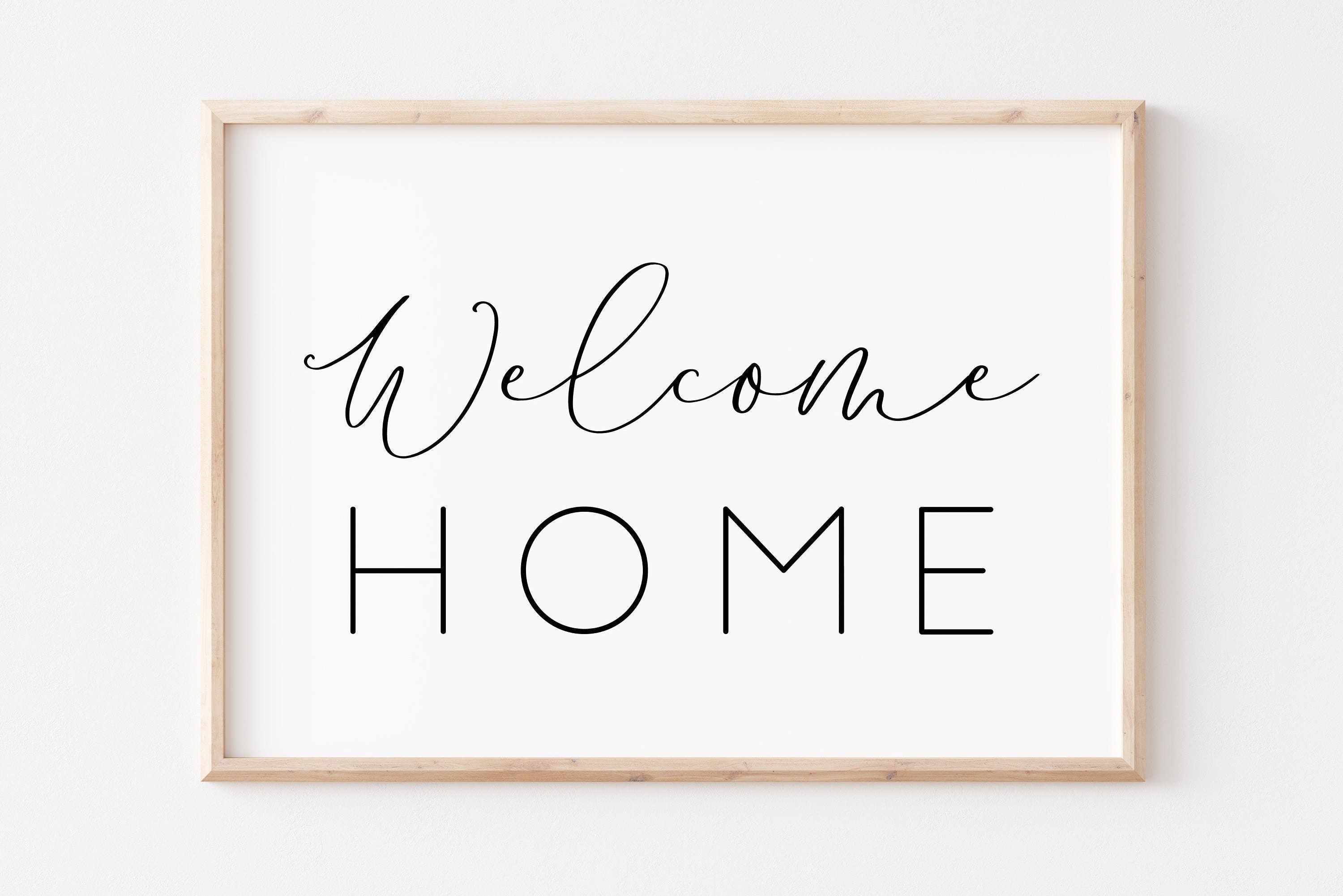 Welcome Home Printable. Wall Art Print. Quote Print. Welcome | Etsy