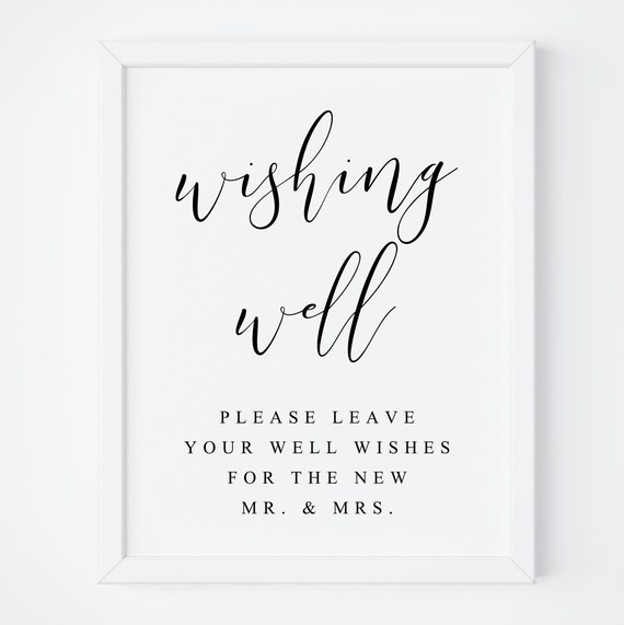 Wishing Well Sign. Wishing Well Printable. Wedding Signs. | Etsy