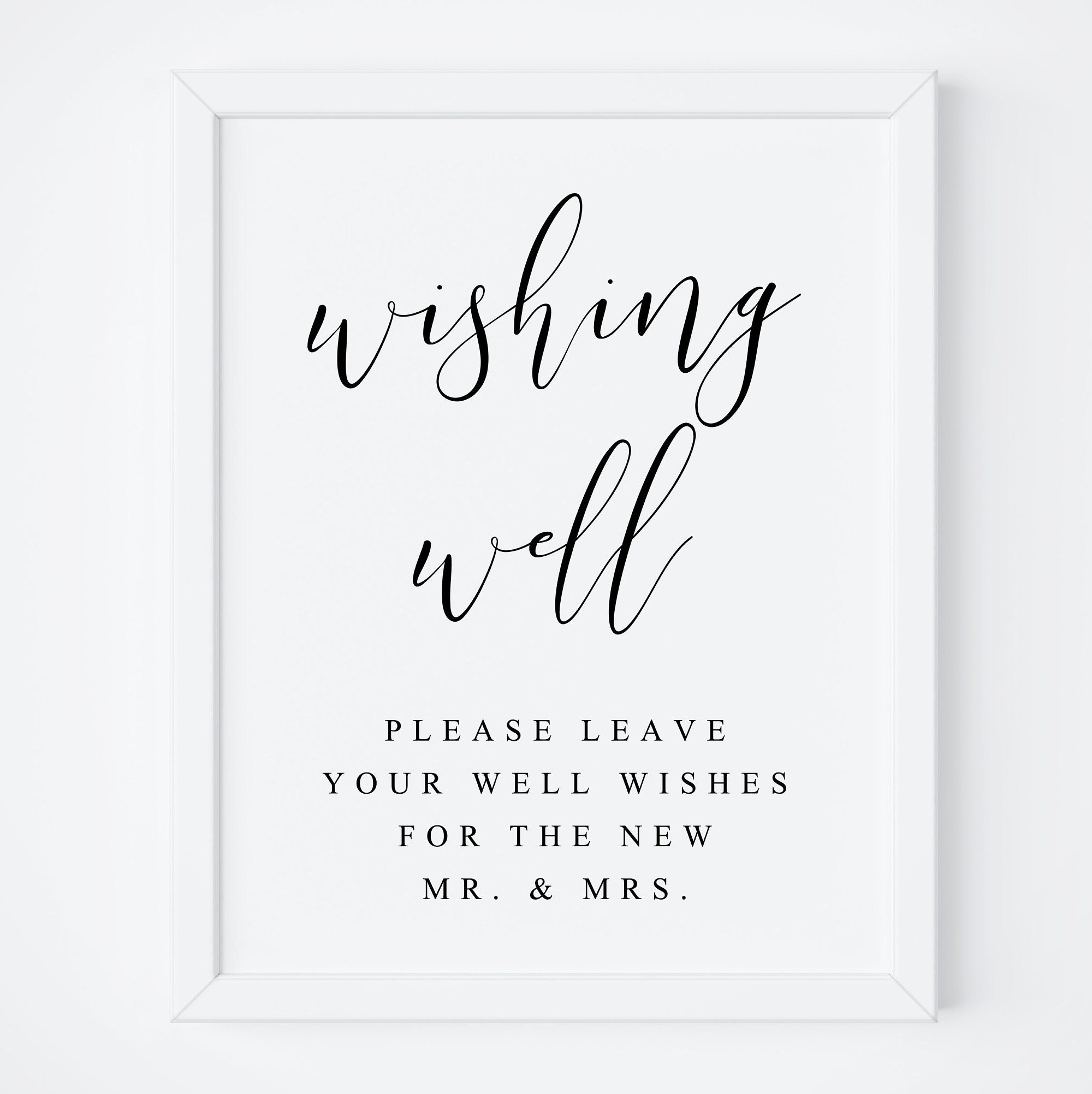 Wishing Well Sign. Wishing Well Printable. Wedding Signs. | Etsy