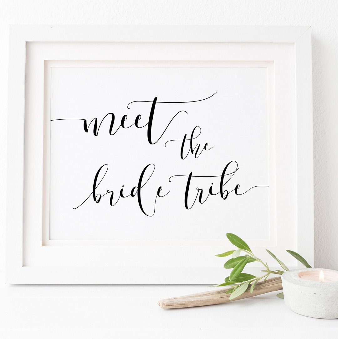 Meet the Bride Tribe Sign.meet the Bridesmaids.bridal Party Sign ...