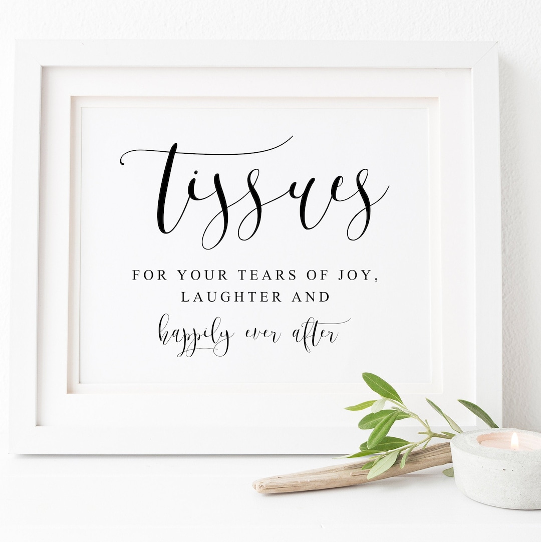 For Your Happy Tears Sign-wedding Tissues Sign-happy Tears Sign-wedding ...