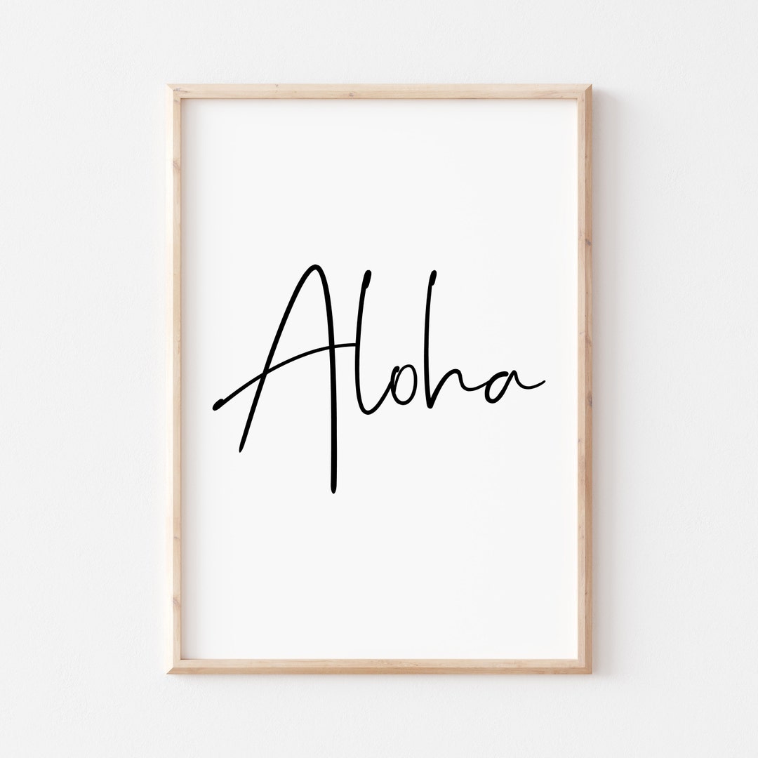 Aloha Printable Art. Aloha Wall Art. Aloha Art Print. Beach - Etsy