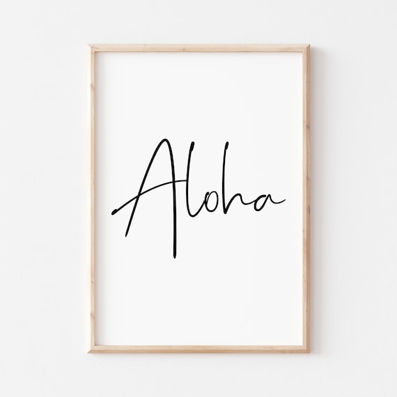 Aloha Printable Art. Aloha Wall Art. Aloha Art Print. Beach | Etsy