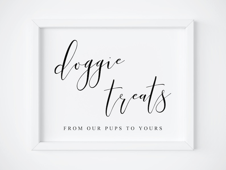 Doggie Treats Sign.doggie Bags Sign.printable Dog Treats Sign.wedding ...