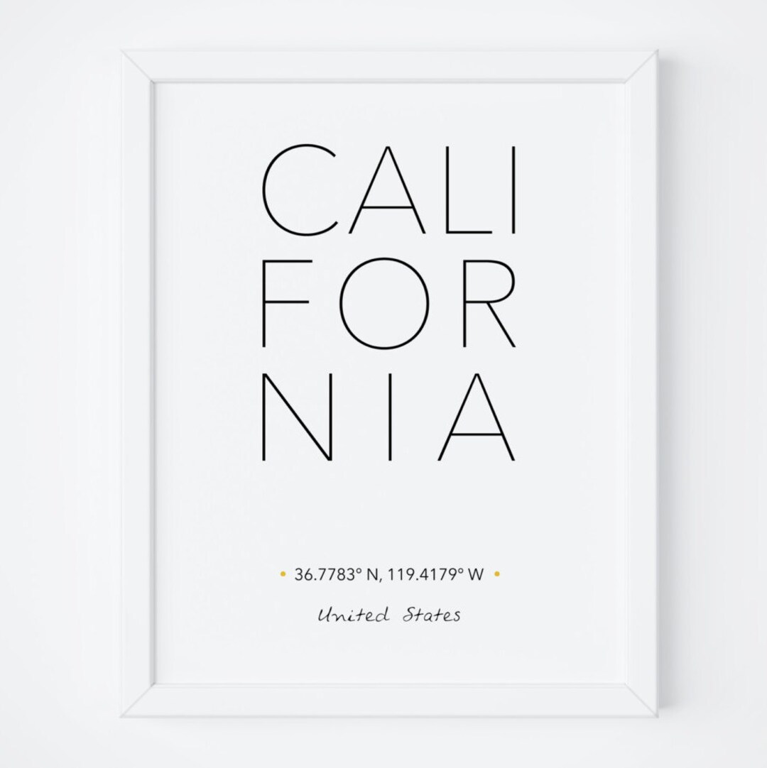 California Print, California Poster, California Wall Art, California ...