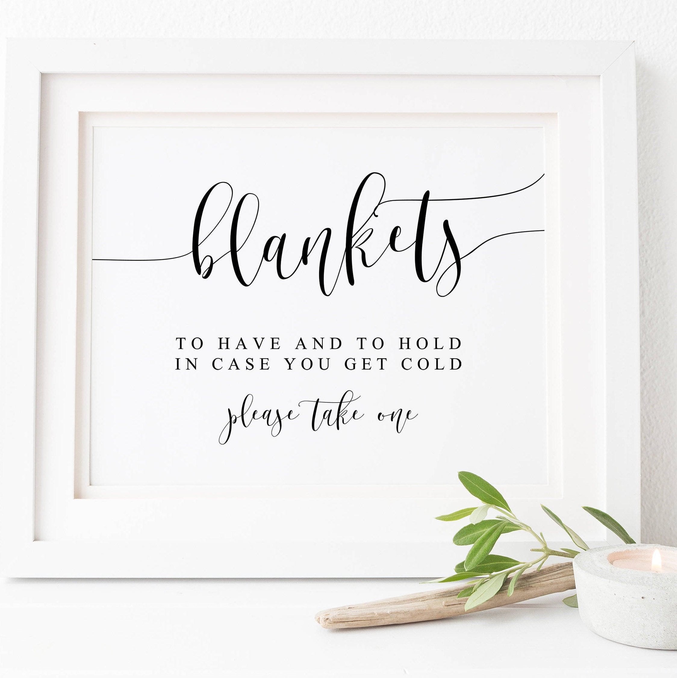 Blankets Sign-to Have and to Hold in Case You Get Cold Wedding Sign ...