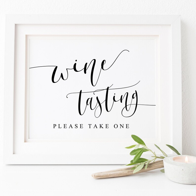 Wine Tasting Sign-wine Tasting Party-bridal Shower Party-open - Etsy