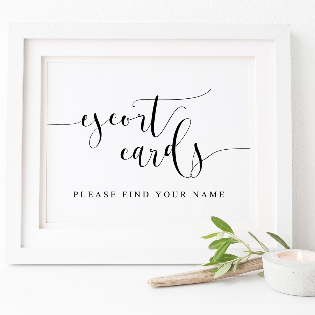 Escort Cards Sign. Wedding Day Signs. Reception Signs. Seating Sign ...