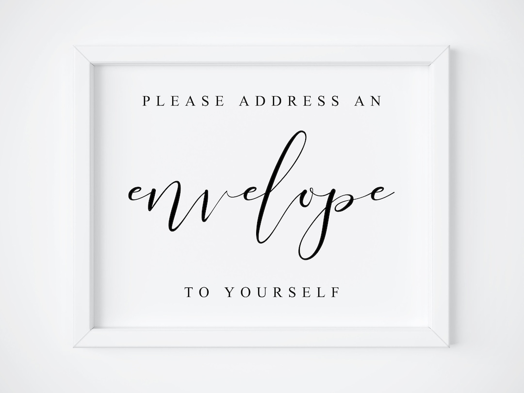 Bridal Shower Address Envelope Sign-write Your Address Sign-name and ...