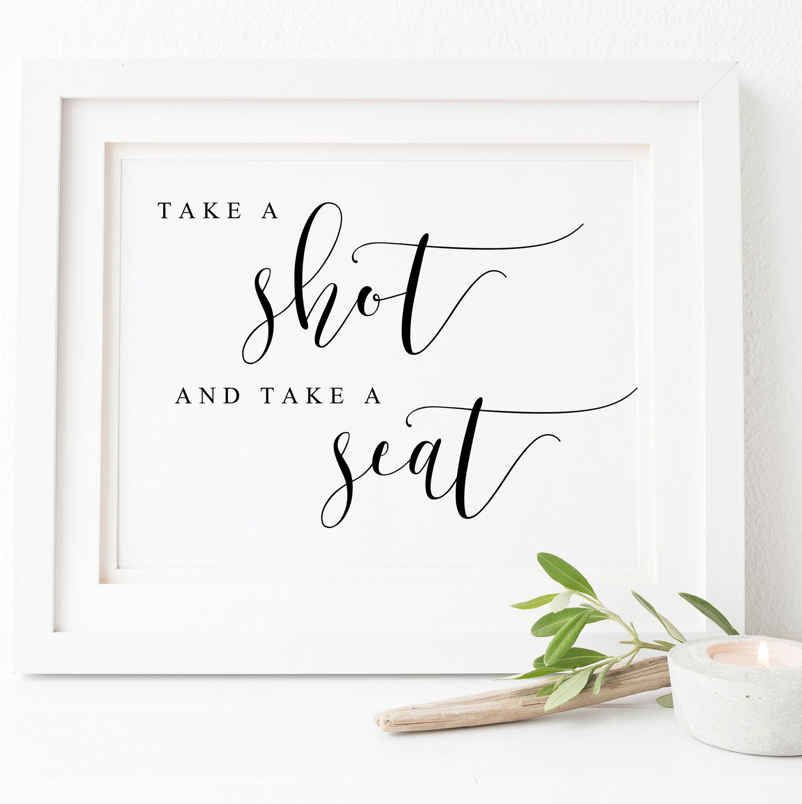 Take A Shot and and Take A Seat-wedding Seating Sign-wedding - Etsy