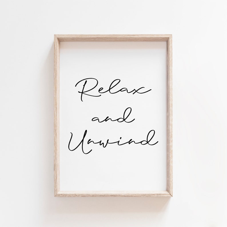 Relax and Unwind Printable. Relax and Unwind Sign. Bathroom - Etsy