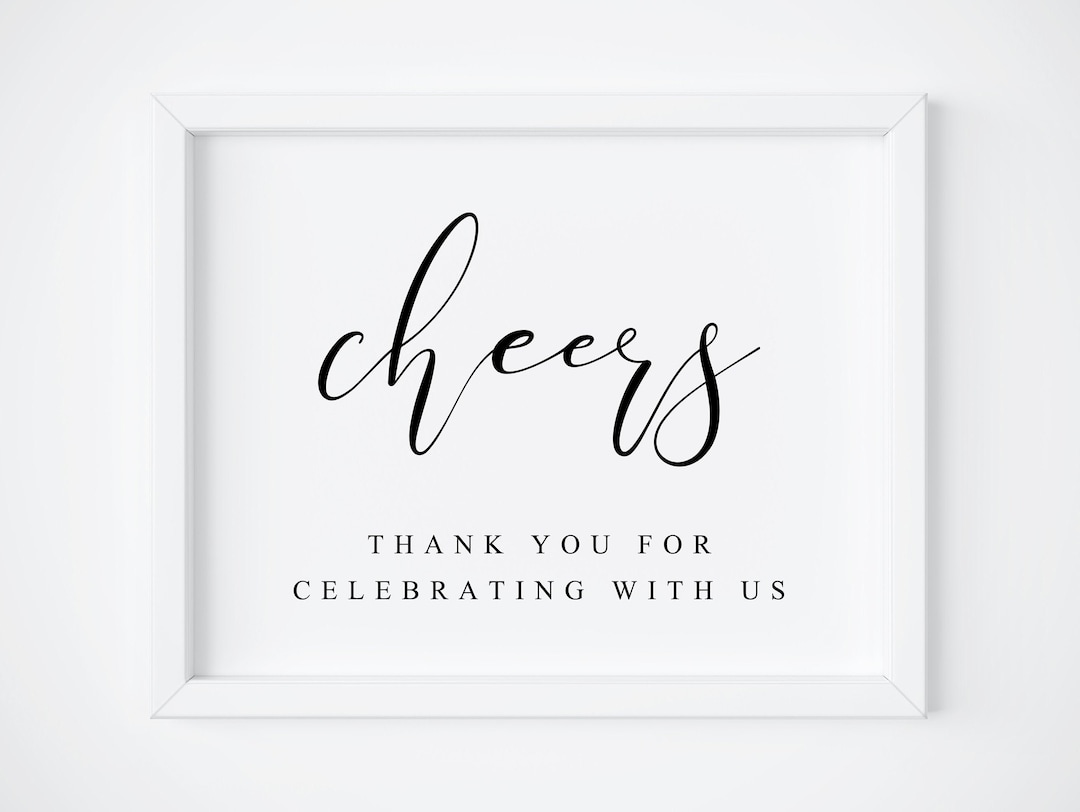 Cheers Sign-wedding Cheers Sign-cheer Printable-open Bar Sign-bar Sign ...