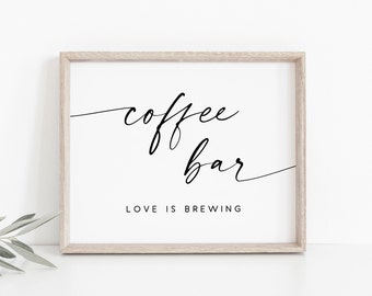 Coffee Wedding Sign | Etsy