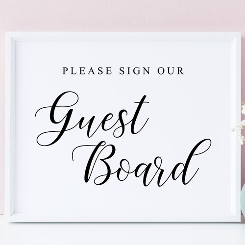 Please Sign Our Guest Board-wedding Guest Board Sign-wedding - Etsy