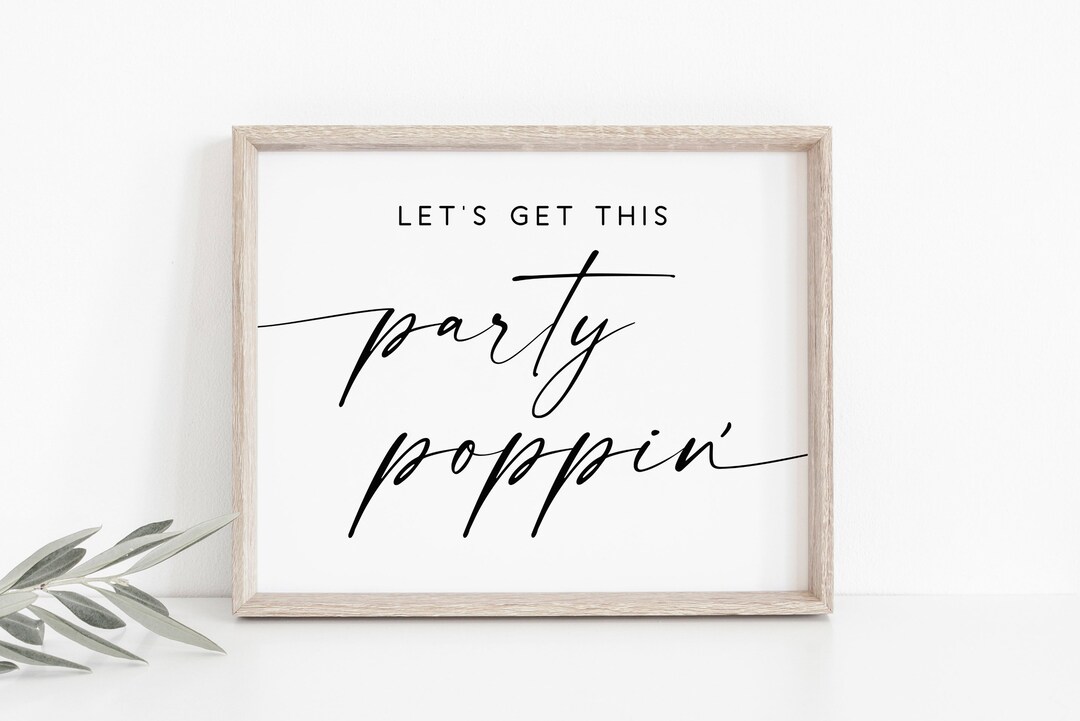 Party Poppin Sign. Popcorn Bar Sign. Popcorn Favors. Wedding Popcorn ...