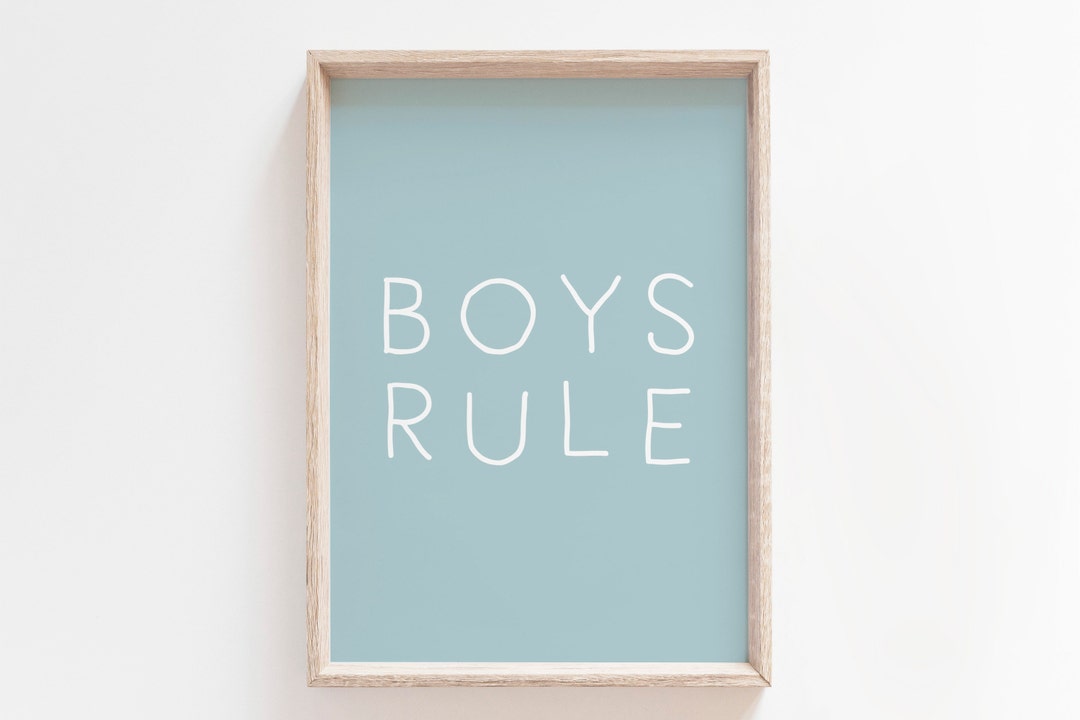 Boys Rule Printable. Boys Room Decor. Boys Rule Poster. Boys Room Wall ...