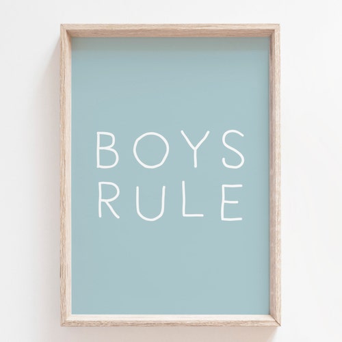 Boys Rule Printable. Boys Room Decor. Boys Rule Poster. Boys - Etsy