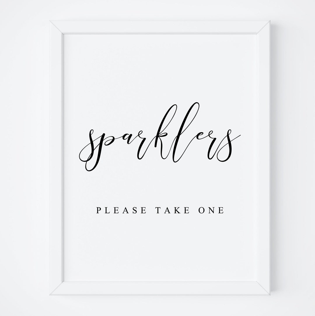 Sparklers Wedding Sign-sparklers Sign-table Sign-sparkle Send Off ...