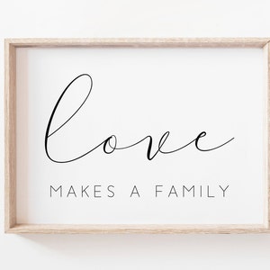 Love Makes A Family Printable. Love Printable. Family Sign. Love Poster ...
