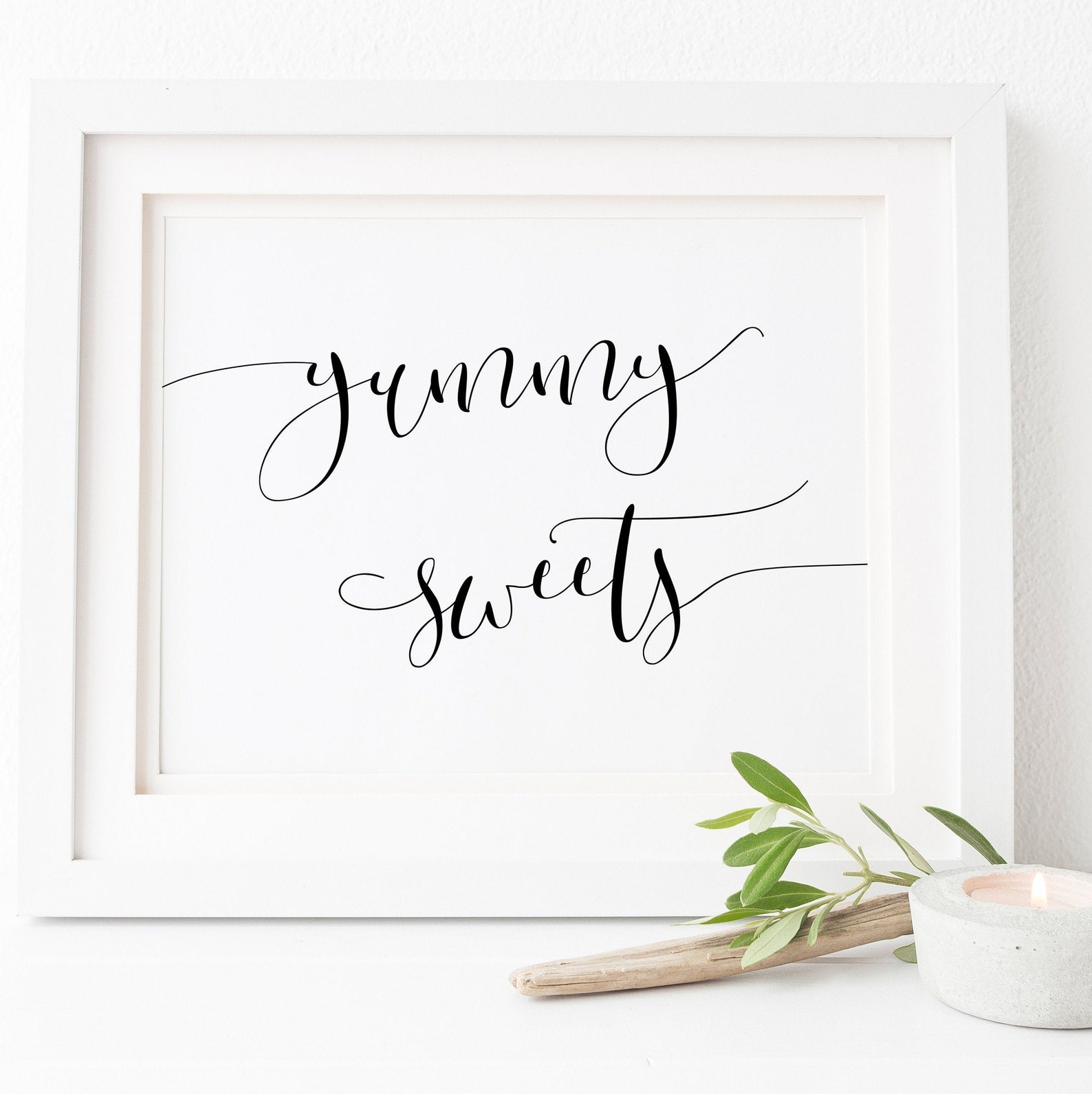 Yummy Sweets Sign.dessert Bar Sign.sweet Treat Sign.dessert Table Sign ...
