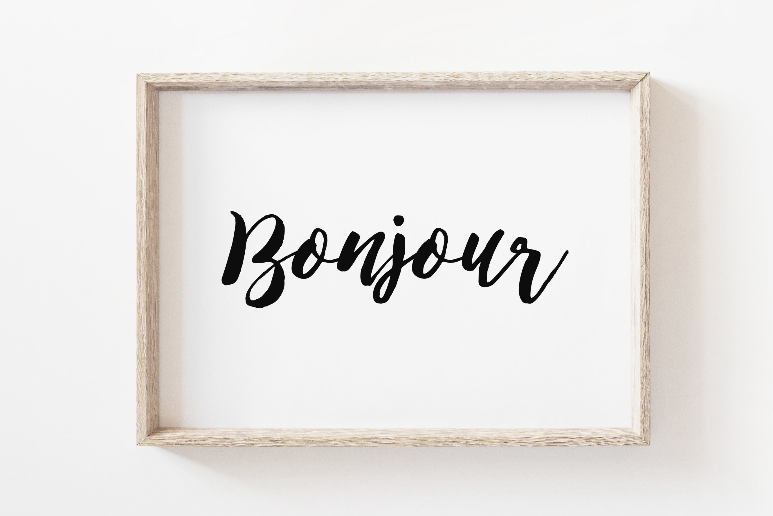 Bonjour Printable Art-Typography Print-French Quote Print-Wall | Etsy