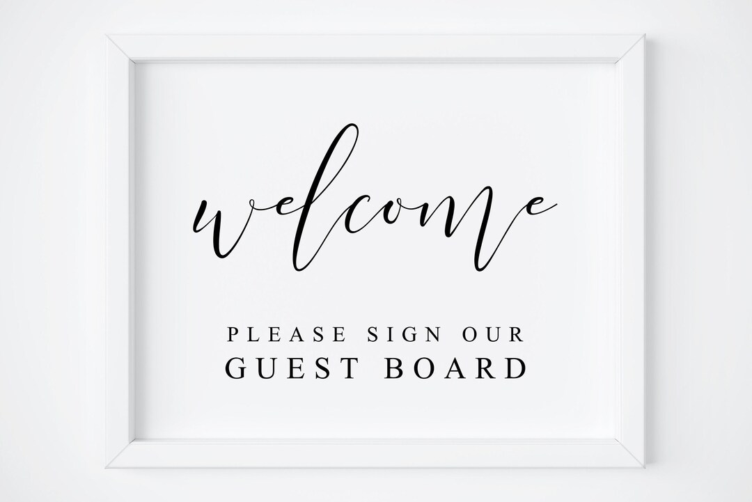 Welcome Please Sign Our Guest Board-wedding Guest Board Sign-wedding ...
